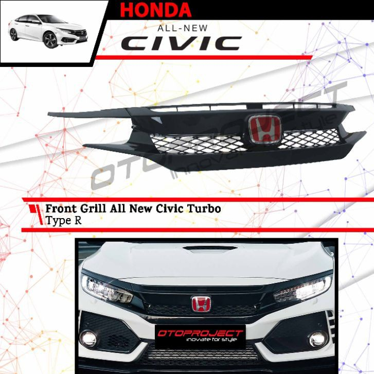 Jual Front Grill All New Civic Turbo Type R Style Grill Depan Civic ...