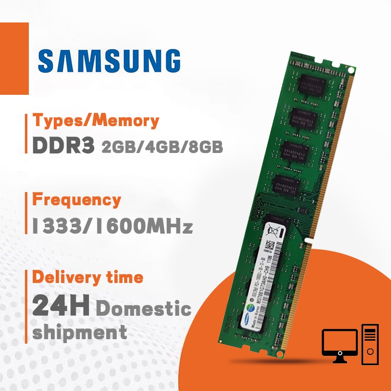 Jual 【Jakarta Spot】Samsung 2GB/4GB/8GB Desktop RAM DDR3 1333/1600MHZ DIMM PC3-12800 memory for ...