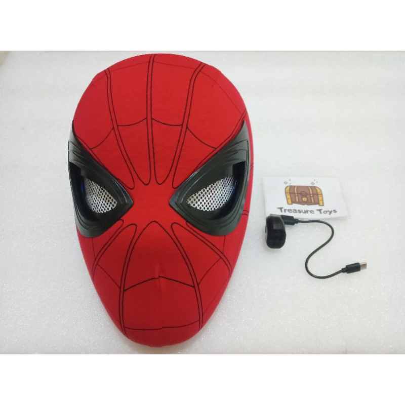 Jual remote control moving eye spiderman mask spider man topeng tom ...