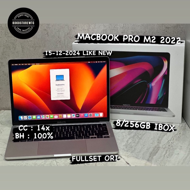 Jual Apple Macbook Pro M2 Chip 2022 | 13inch 256GB iBox | Silver Second ...