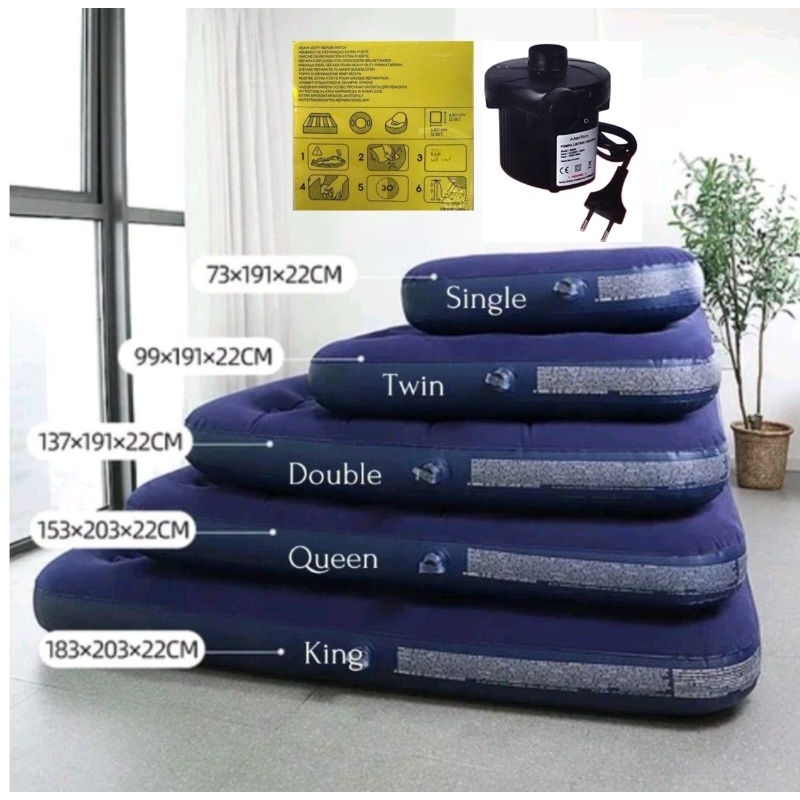 Jual kasur angin bestway kasur pompa angin size queen 1.52m × 2.03m ...