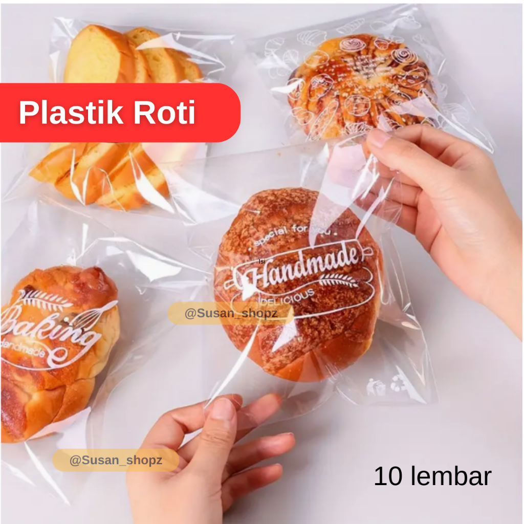 Jual Plastik Roti Opp 10 lembar Kantong Packaging Makanan Kue | Shopee ...