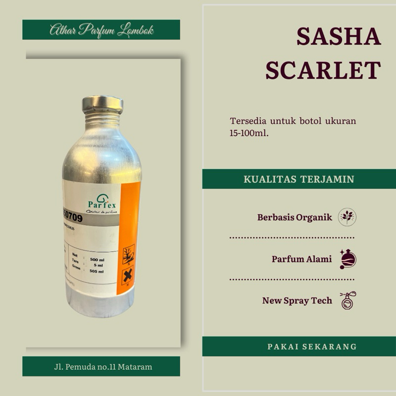 Jual Athar Parfum Lombok ( Sasha / Scarlett ) Spray 15 - 100 ml ...