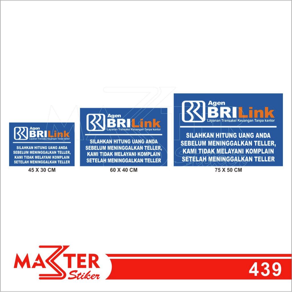 Jual 439 - Stiker Agen BRILink, Sticker Vinyl, Premium, Tahan Air ...