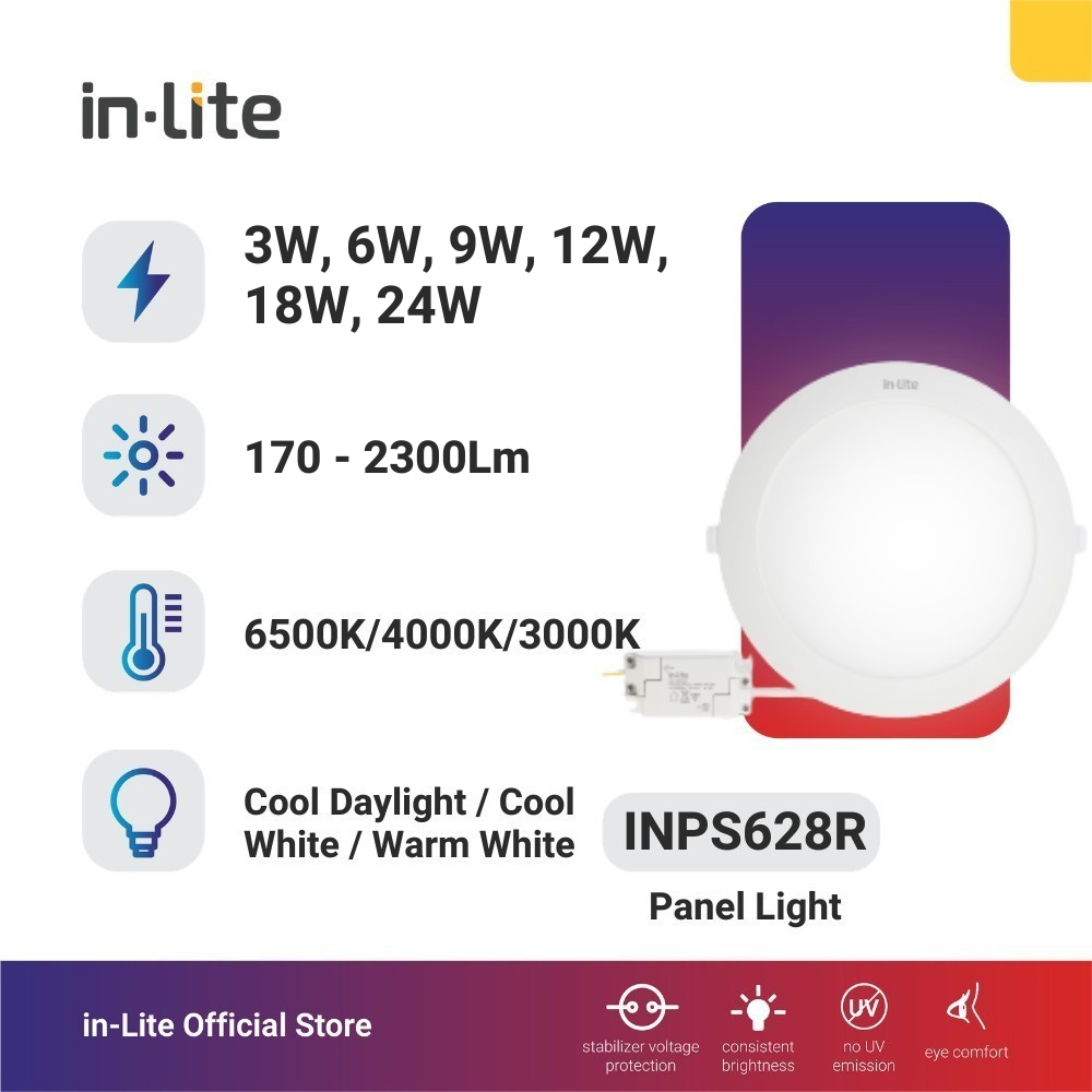 Jual InLite LED Lampu Downlight Panel Inbow INP628R - 3-24 watt ...