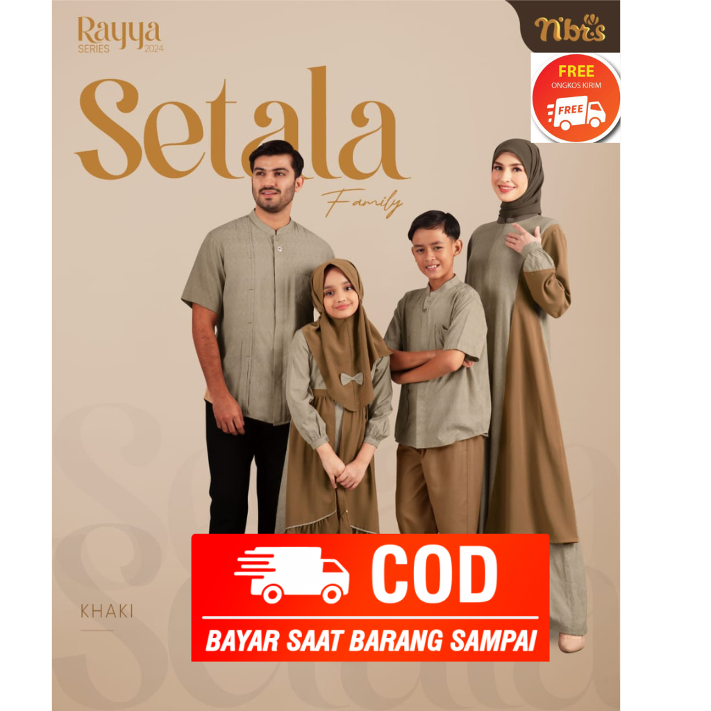 Jual Sarimbit Nibras Rayya Setala Khaki Couple Keluraga Muslim Terbaru 2024 | Shopee Indonesia