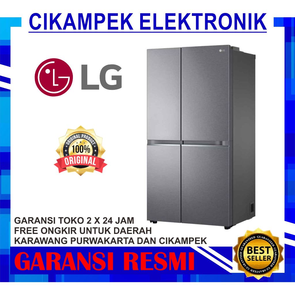 Jual Kulkas Side by Side LG GCB257SQYL 2 Pintu Inverter 688 Liter | Shopee Indonesia