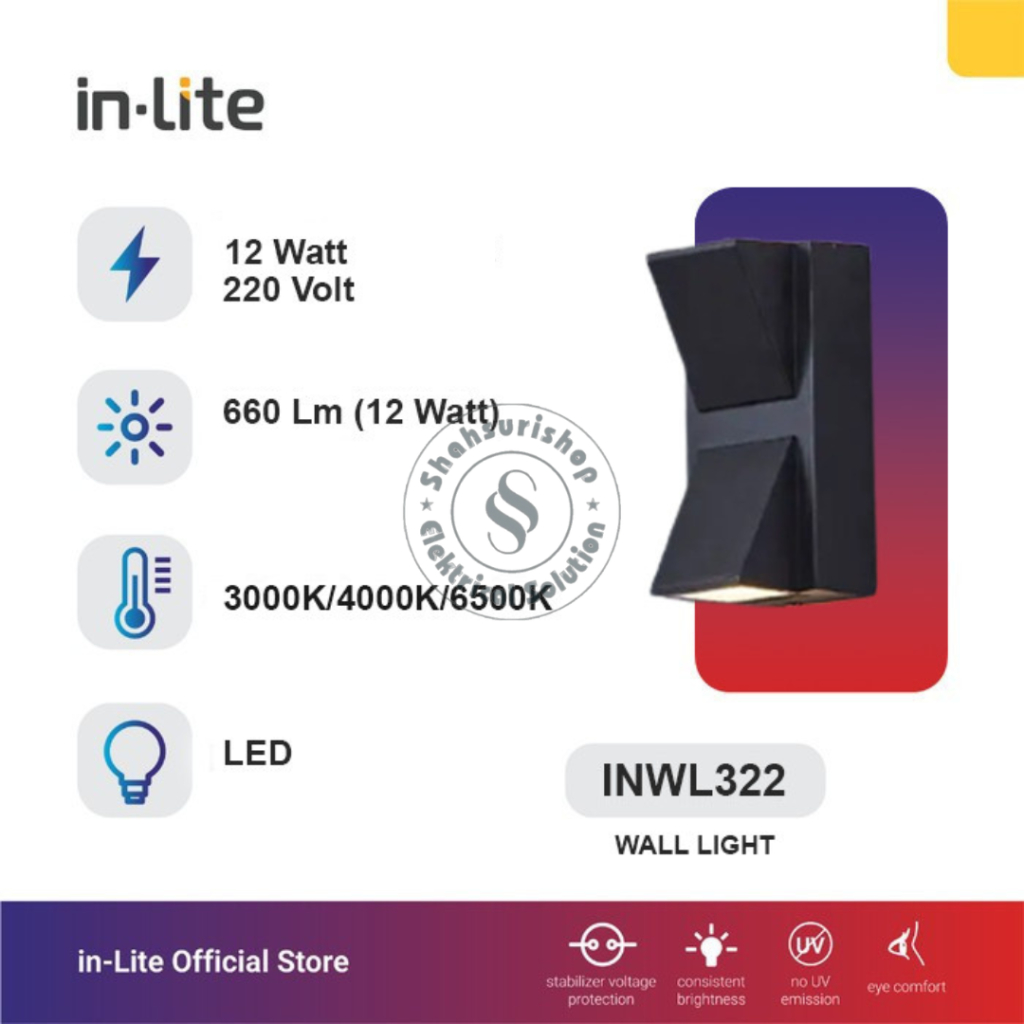 Jual IN-LITE INLITE INWL322 WALL LIGHT LAMPU DINDING 12 WATT 2 ARAH ...