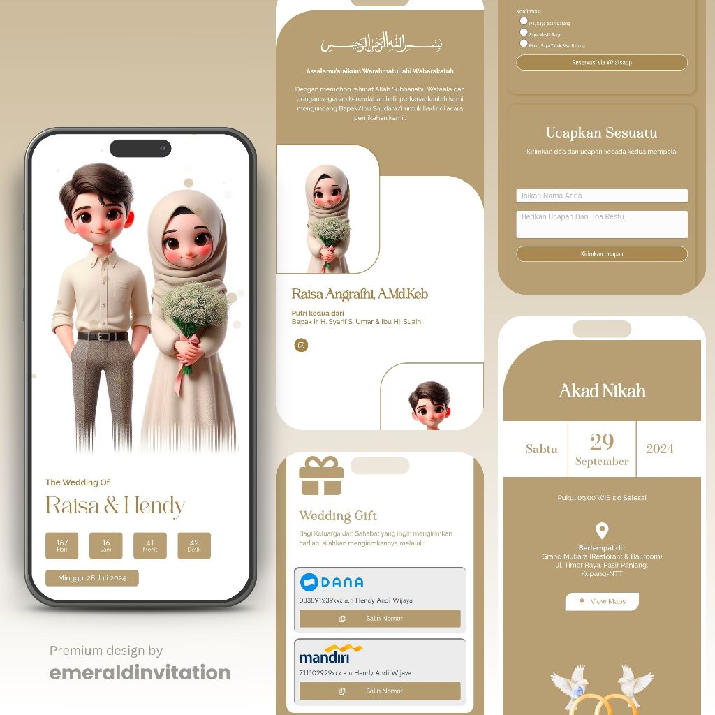 Jual Undangan Digital Website Pernikahan Premium dan Elegant | Tema ...