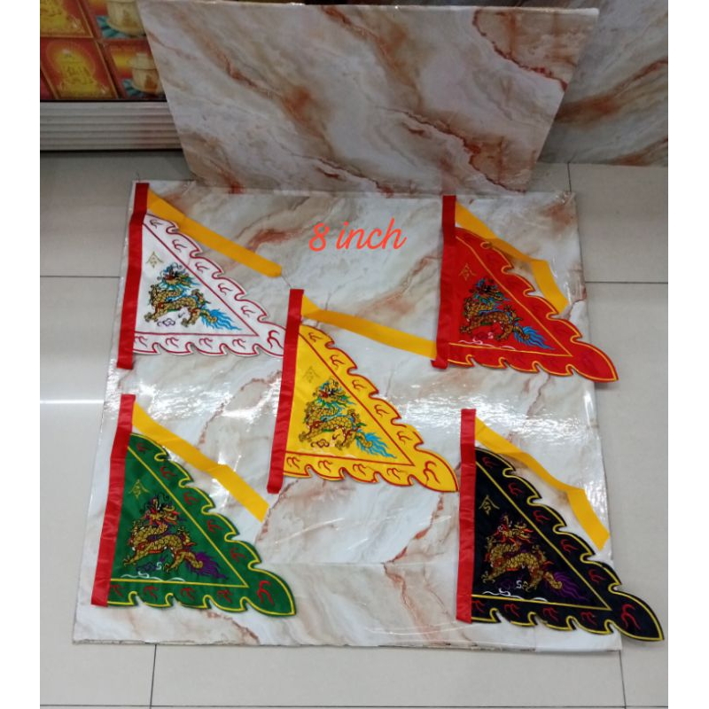 Jual bendera panji naga 5 warna - 8inch - bendera naga 5 penjuru (gl ...