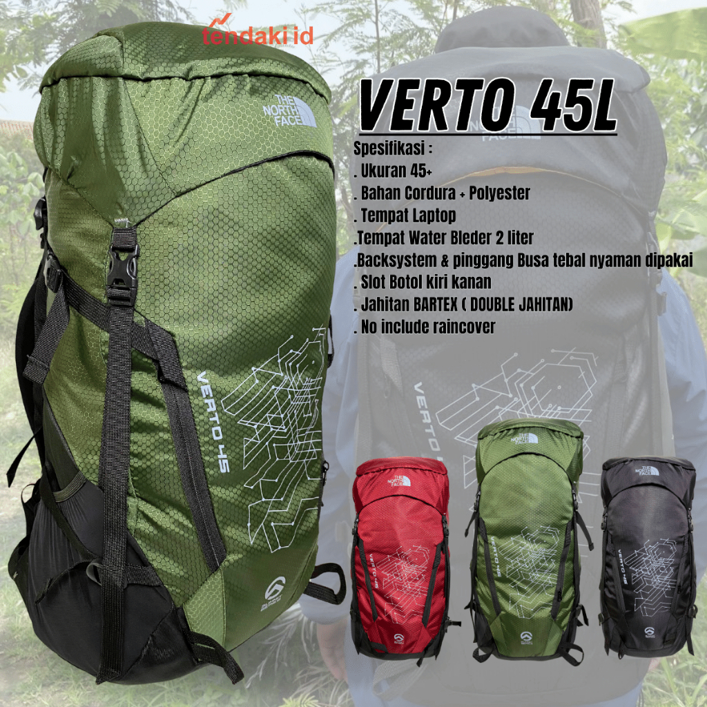 Jual Carrier Lokal Verto 45 Liter / Tas Carrier Kapasitas 45 liter ...