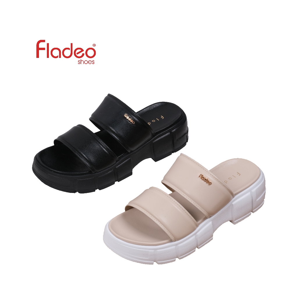 Jual Fladeo C24/LDJ438-1HH/Sendal Slide Wedges Wanita [ Wedges Slipper ...