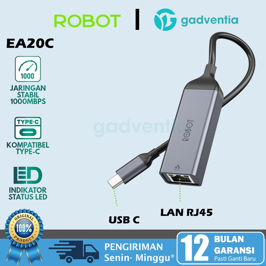 Jual Robot Ea10 Kabel Converter Usb Ethernet Adapter Usb 2.0 to Rj45 ...