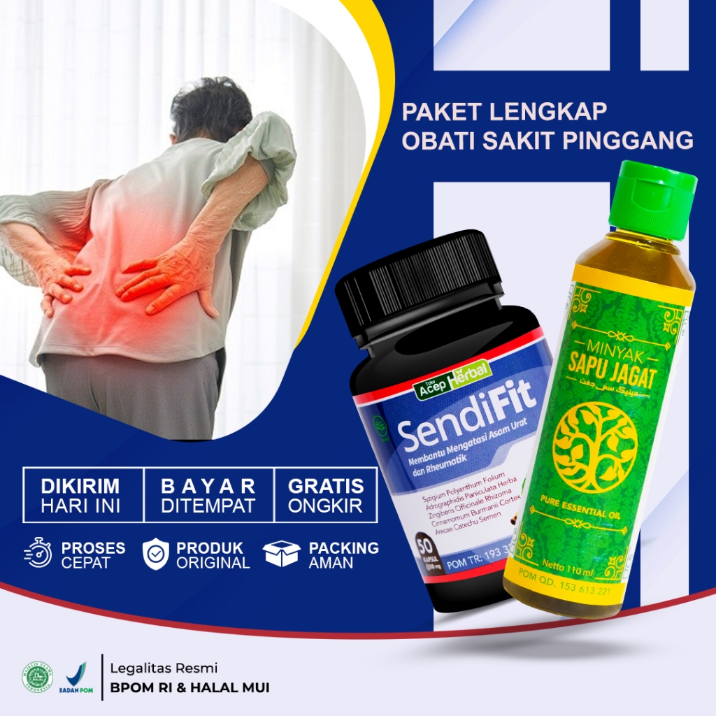 Jual Paket Lengkap Obat Sakit Pinggang Nyeri Sendi Saraf Kejepit Nyeri ...