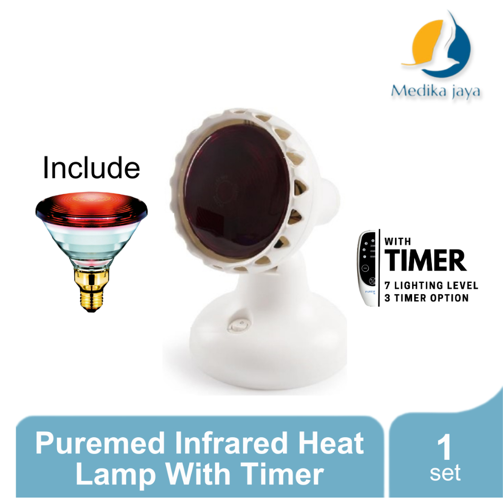 Jual Puremed Infrared Heat Lamp With Timer / Lampu Terapi Infrared ...