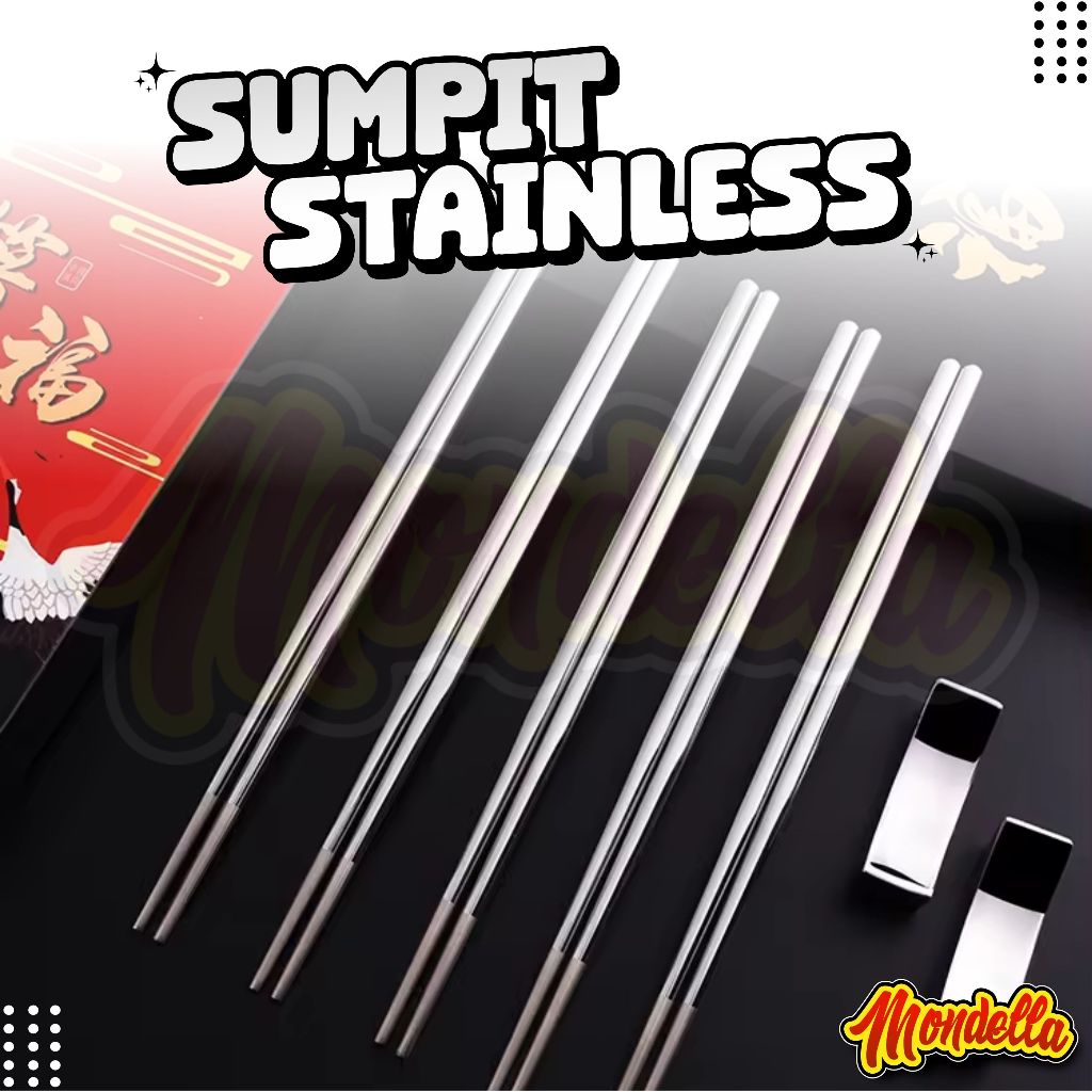 Jual Sumpit Stainless Alat Makan Korea Bulat Stainless Sumpit 1 Pasang ...