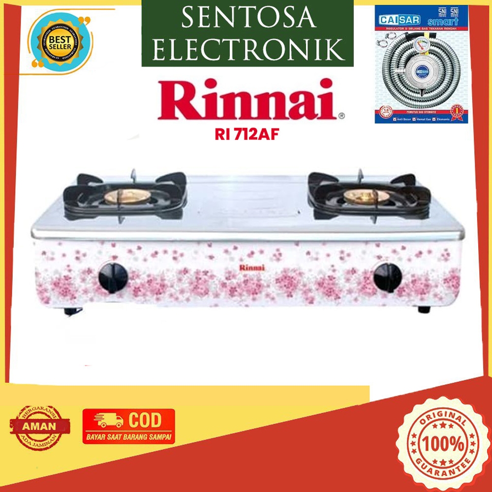 Jual RINNAI RI-712AF Kompor Gas 2 Tungku Jumbo Stenlies Steel - Motif ...