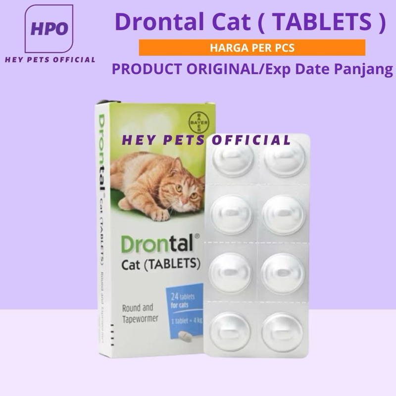 Jual Drontal Cat|Obat Cacing Kucing 1 TABLET |Obat Drontal Bayer ...