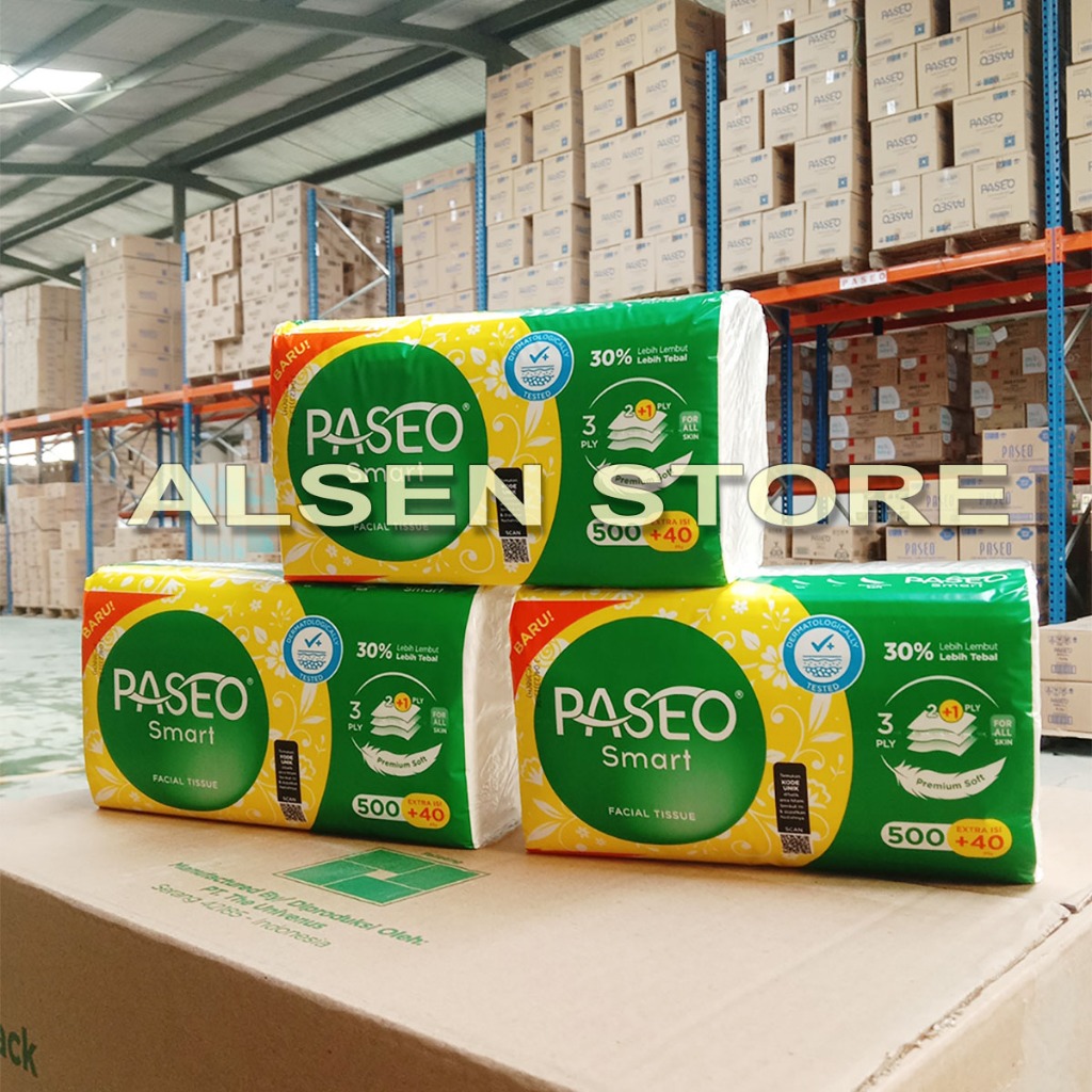 Jual [3 Pack] Tissue Facial Paseo Smart 540 Sheets 3 Ply - Tisu Wajah ...