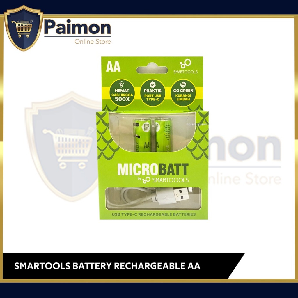 Jual Smartoools Baterai Charger AA 1.2V 1000mAh | Baterai Isi Ulang AA 2Pcs | Shopee Indonesia