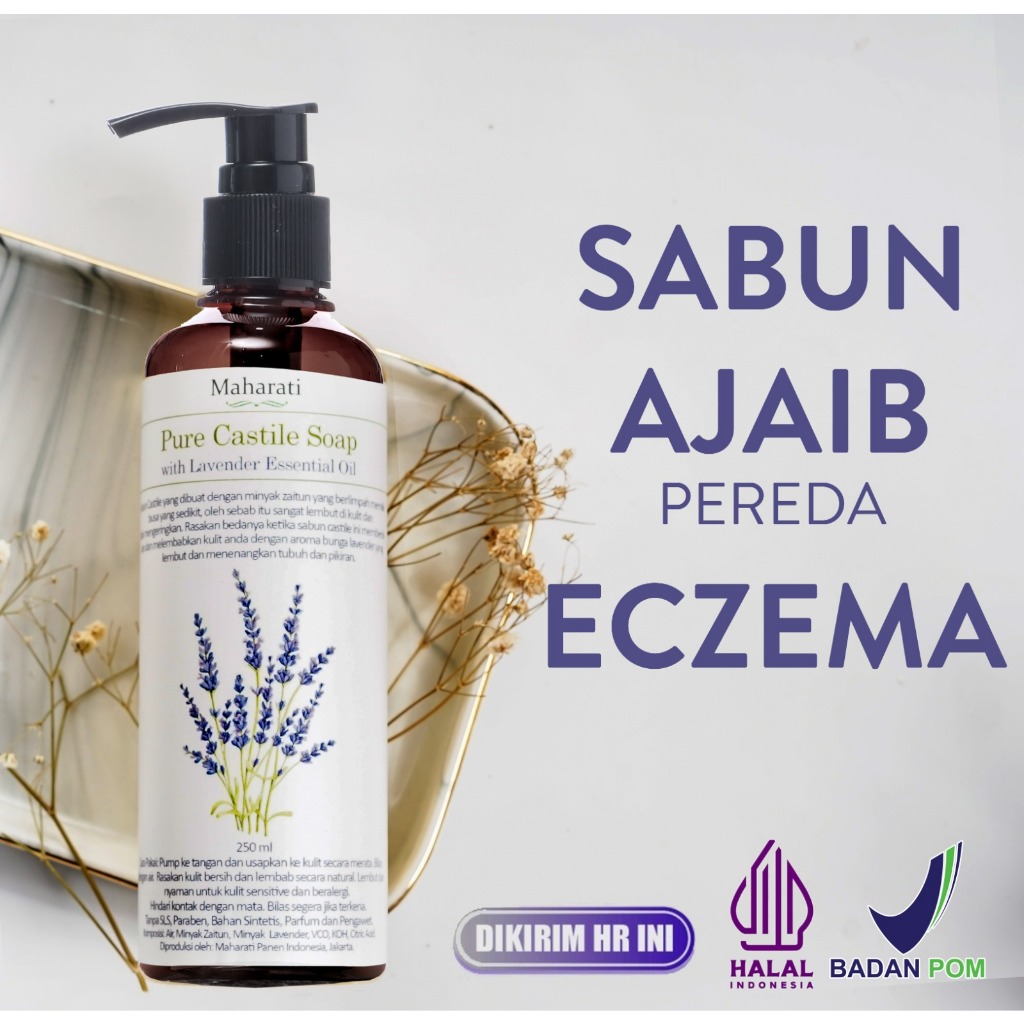 Jual Maharati Castile Soap Lavender Anti Eczema | Sabun Cair Alami ...