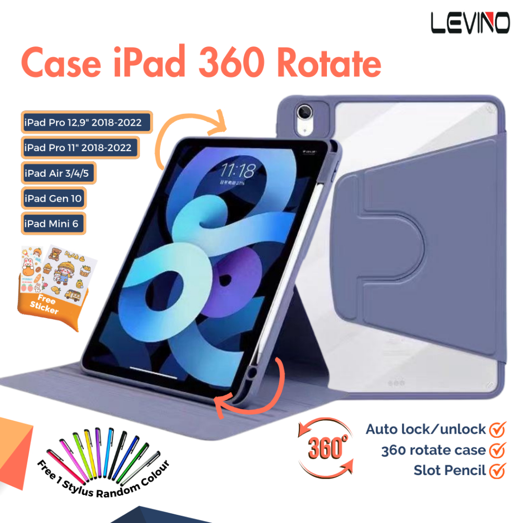 Jual 360 Rotating Case iPad Mini 6/7, iPad Pro M4 11/12.9 Gen 5/6, iPad ...