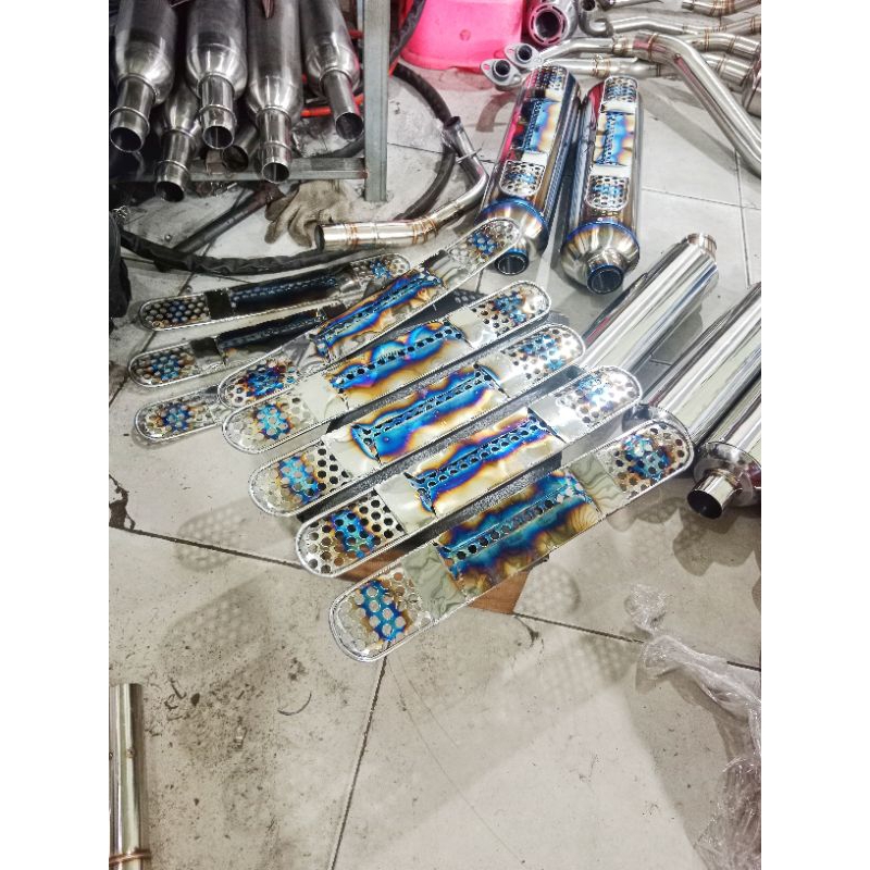 Jual tameng knalpot ala ala luster Original hr speed exhaust | Shopee ...