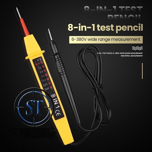 Jual Test Pen Ac / Dc 6-380V 8 In 1 Electrical Indicator Led Tegangan ...