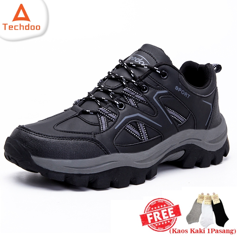 Jual Techdoo Sepatu Gunung Pria Olahraga Cowok Shoes Hiking Adventure Outdoor Sepatu Sneakers ...
