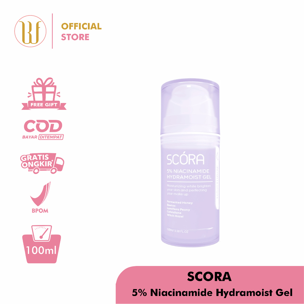 Jual SCORA 5% Niacinamide Hydramoist Gel 100ml Pelembab Wajah yang Mencerahkan Kulit Memperbaiki ...