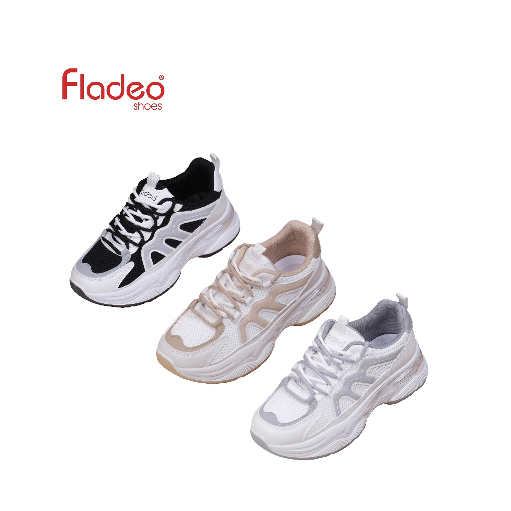 Jual Fladeo B24/LSS333-1BG/Sepatu Sneakers Tali Wanita [ Sneakers Shoes ...