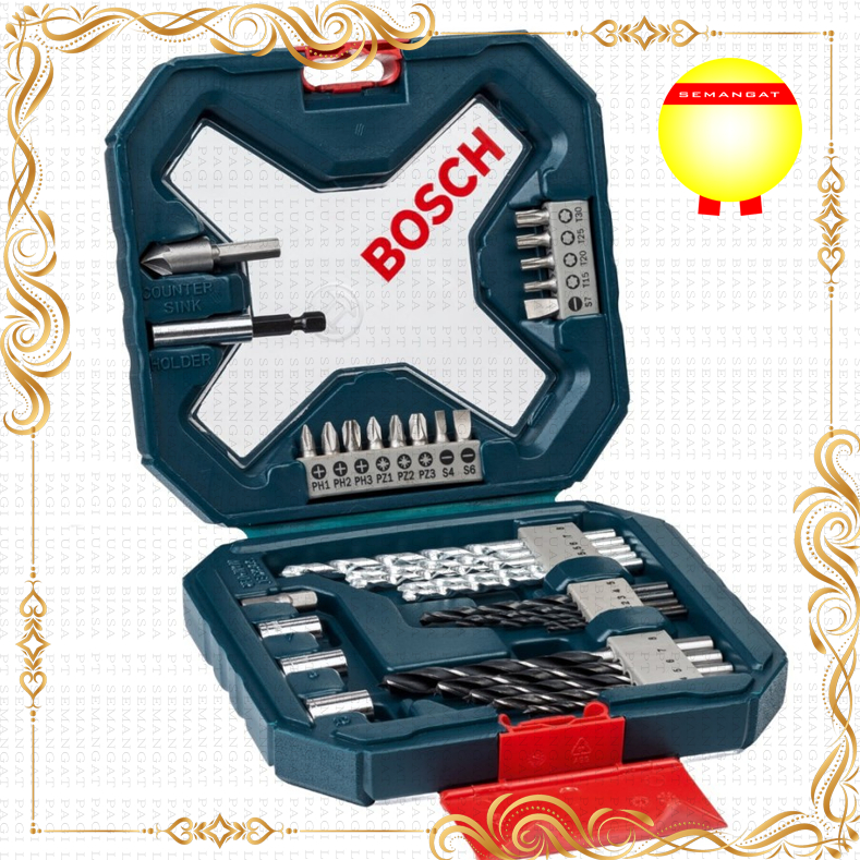 Jual Bosch Screwdriver 34 Pieces Mata Bor dan Mata Obeng Set ...