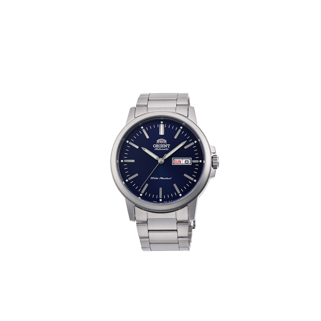 Jual Jam Tangan Orient Commuter Automatic Day Date Blue Dial Metal ...