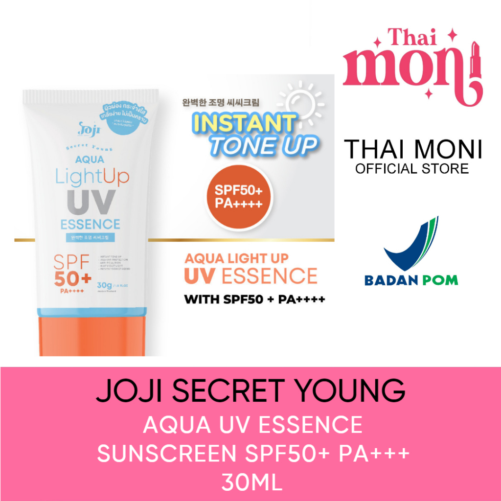 Jual Joji Secret Young Thailand aqua light up UV Essence With SPF50 ...