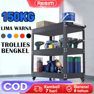 Jual REAIM Trollies Bengkel Troli Bengkel Rak 3 Susun Trolly Tool Cart ...
