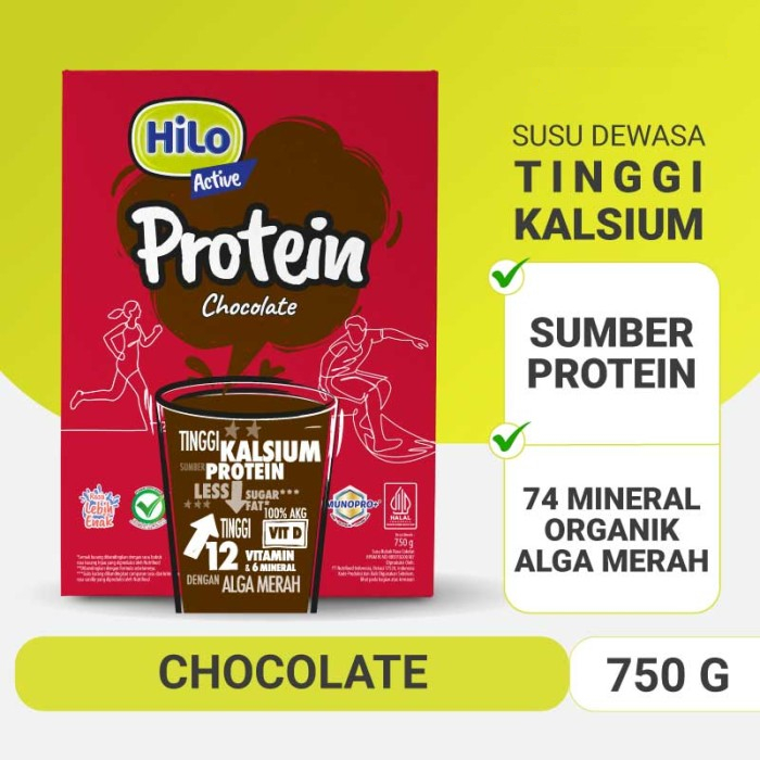 Jual HiLo Active Protein Chocolate 750g - Susu Tinggi Kalsium Lebih ...