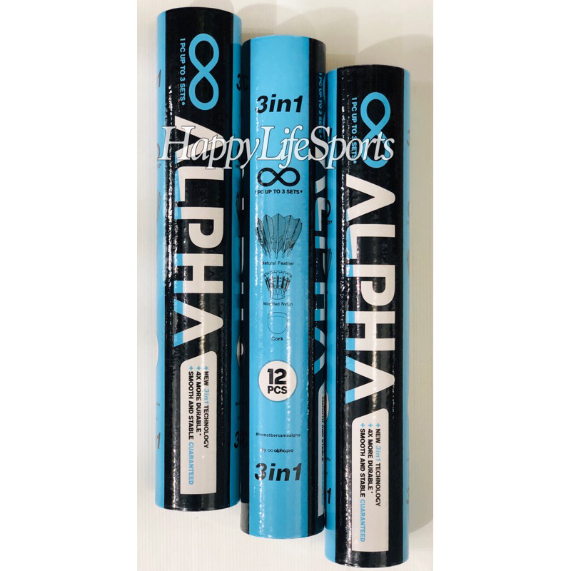 Jual [ORIGINAL] Shuttlecock Alpha 3in1 Hitam | Shopee Indonesia