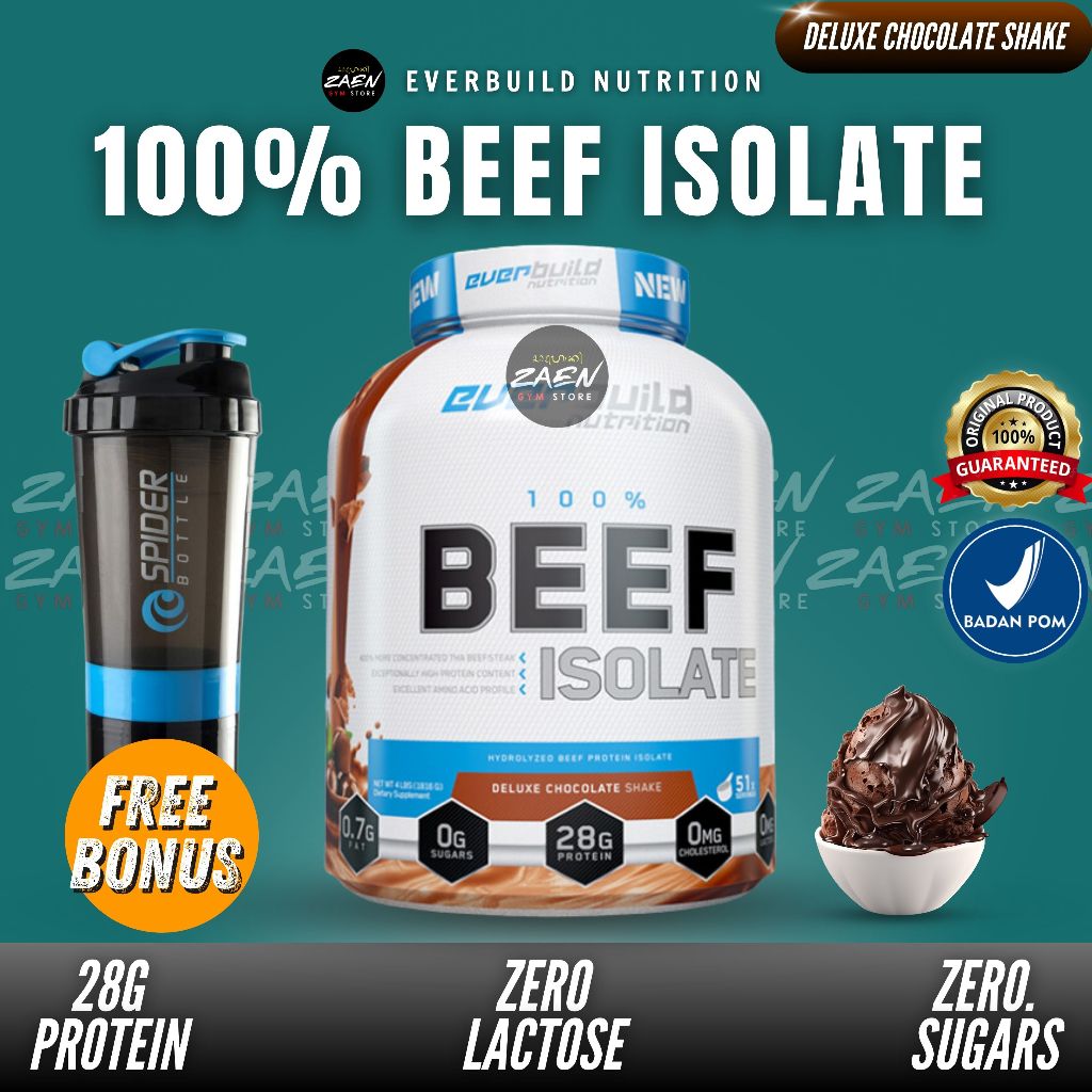 Jual Everbuild Beef Isolate 4 Lbs Whey Protein Isolate Ultra Premium ...