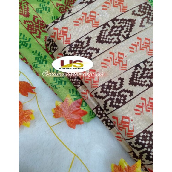 Jual ART Y87V Harga per 5 meter Sutra genggang lontara kain tenun khas ...