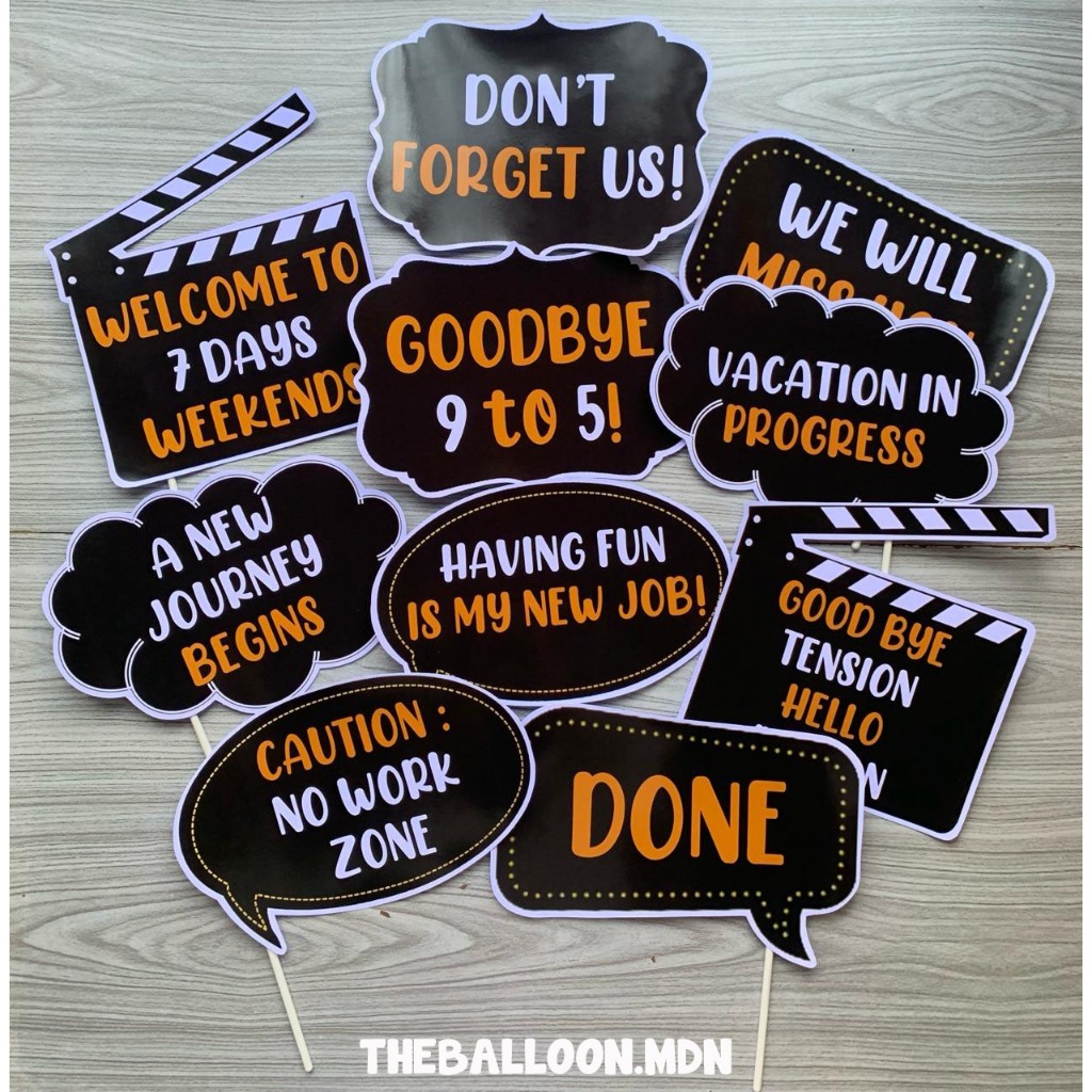 Jual Props Photobooth Retirement Farewell / Perlengkapan Foto ...