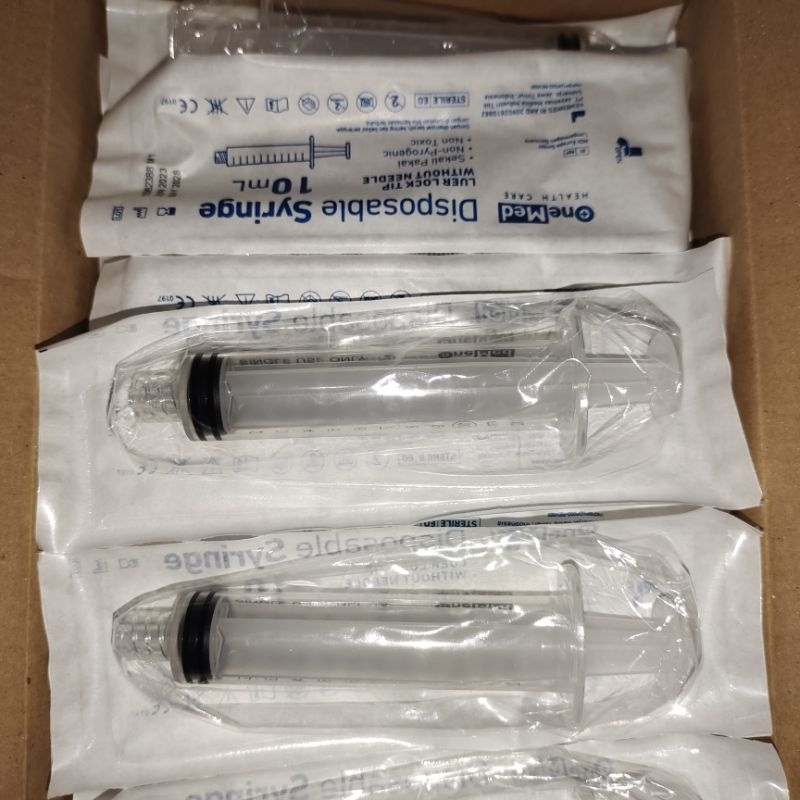 Jual Spuit / Disposable syringe 10cc tanpa jarum ONEMED 1pc | Shopee ...