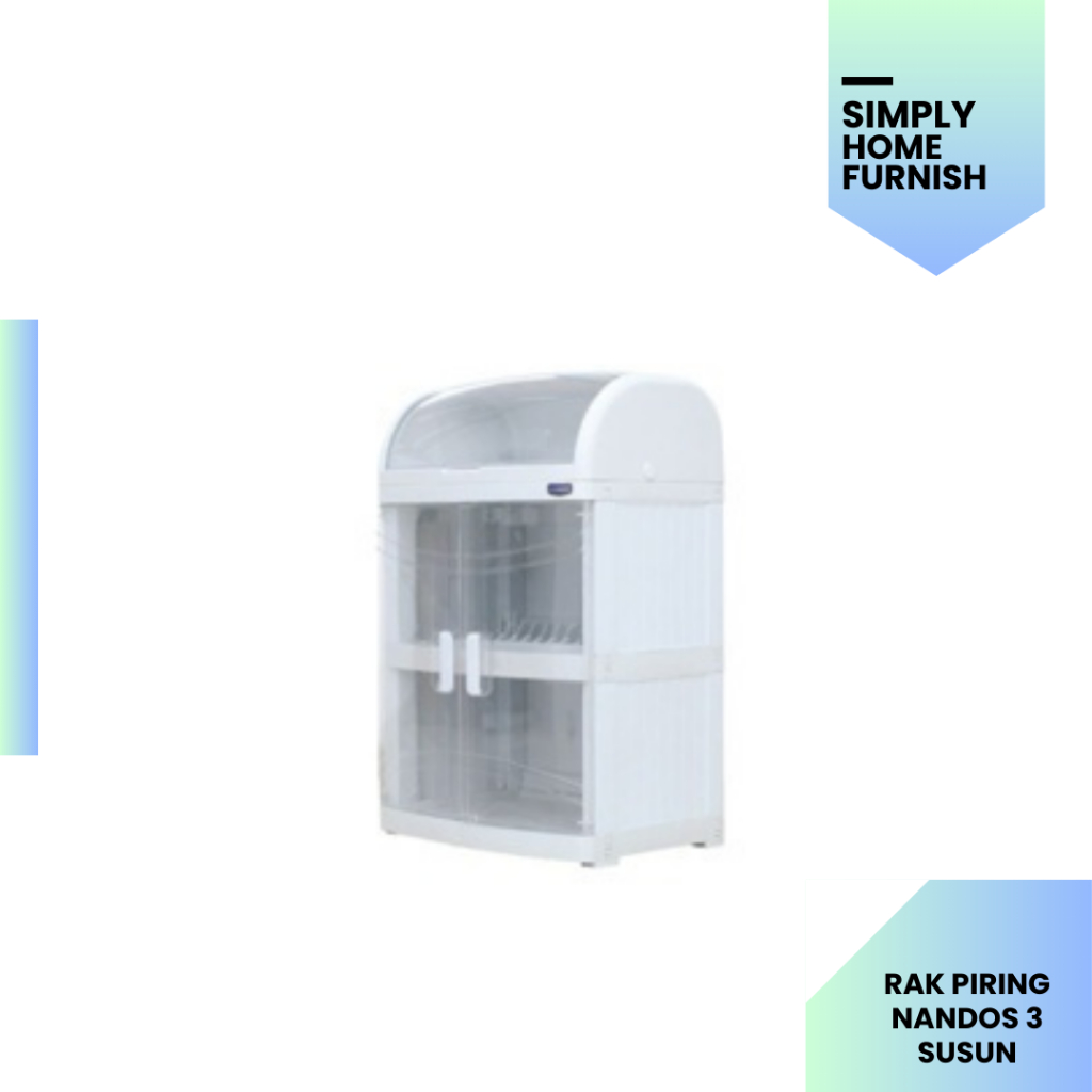 Jual LEMARI PLASTIK / RAK PIRING 3 SUSUN NANDOS / MILANO DISH RACK ...