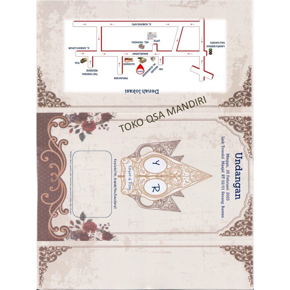 Jual Cetak Surat Undangan WAYANG Lipat 3 Size L (F4) | Shopee Indonesia