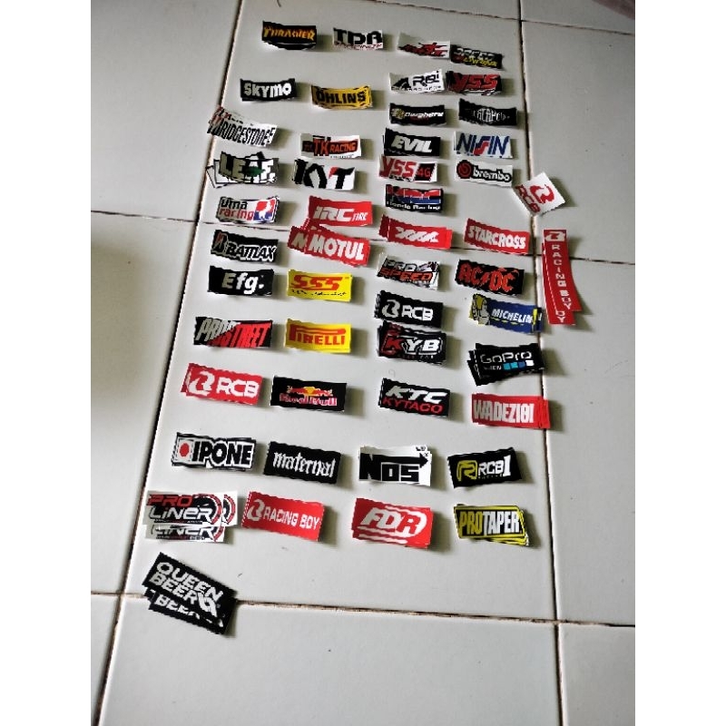 Jual Grosiran stiker sponsor balap / stiker motor / stiker balap ...
