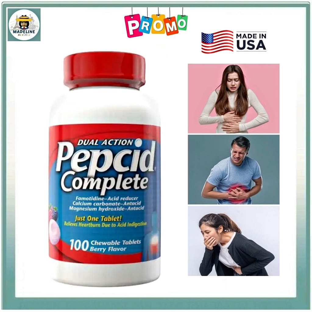 Jual Pepcid Complete Dual Action | Berry Flavor | 100 Chewable Tablets ...