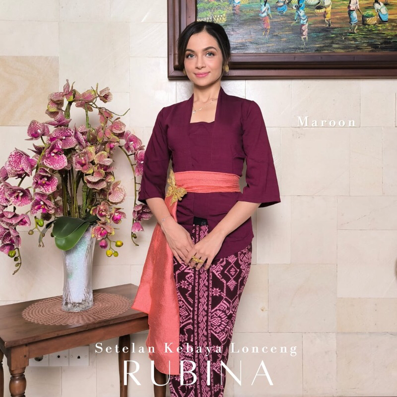 Jual SETELAN KEBAYA CRINGKEL RUBINA SPECIAL WARNA MAROON | SET KEBAYA ...