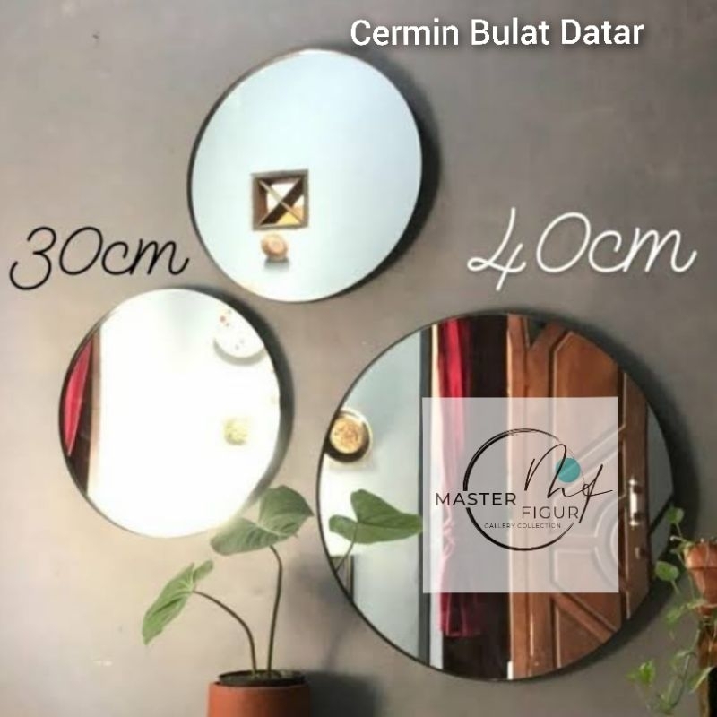 Jual Cermin Bulat Diameter 30 cm 2 Varian, Datar ( mdf ) dan Cermin ...
