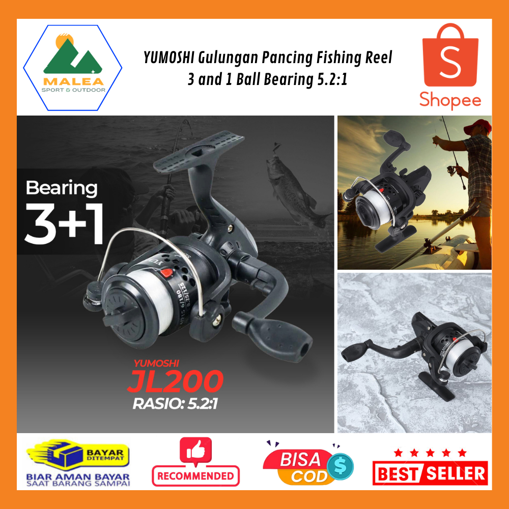 Jual Gulungan Pancing Fishing Reel 3 and 1 Ball Bearing 5.2:1 ...