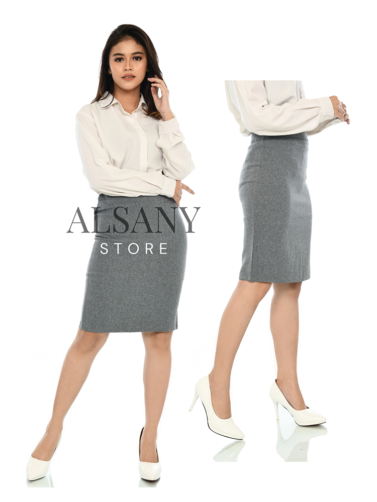 Jual Rok Span Selutut Wanita Formal Rok Pendek Kantoran Rok Formal ...