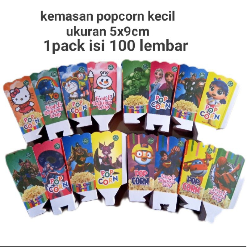 Jual kertas popcorn ukuran 5x9cm isi 100 lembar | Shopee Indonesia